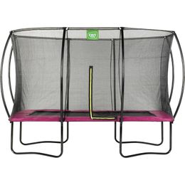 EXIT Gartentrampolin »Silhouette« BxT: 244x366 cm, mit Sicherheitsnetz schwarz + pink