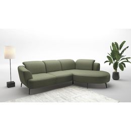 Sit & More SIT&MORE Ecksofa »Zoe« ink.Sitztiefenverstellung, wahlweise mit Kopfteilverstellung olive