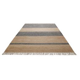 Teppich &raquo;Vante GL-82308&laquo; rechteckig 4 mm H&ouml;he Naturfaser Teppich aus 80% Jute 20% Baumwolle, mit Fransen, Wohnzimmer braun Jute