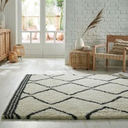 FLAIR RUGS Hochflor-Teppich &raquo;RIAD&laquo; rechteckig 40 mm H&ouml;he Berber Muster creme Obermaterial: 100% Polypropylen B : 160 cm 1 Stk.