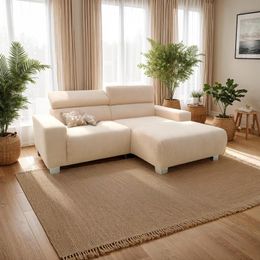 DOMO collection Ecksofa &raquo;100030 inkl. Kopfteilverstellung, guter Sitzkomfort, Cordbezug, L-Form&laquo; mit komfortabler Wellenunterfederung, ideal f&uuml;r...