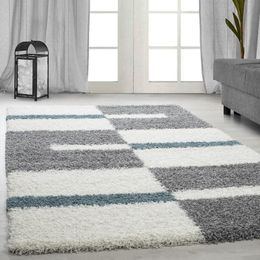 Ayyildiz Teppiche Hochflor-Teppich &raquo;Gala Shaggy 2505&laquo; rechteckig 30 mm H&ouml;he Langflor, L&auml;ufer, alle R&auml;ume, Wohnzimmer t&uuml;rkis Obermaterial: 100%...