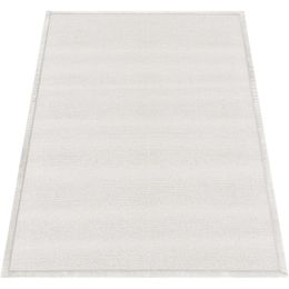 Paco Home Teppich &raquo;Tatami 475&laquo; rechteckig 24 mm H&ouml;he Kurzflor, Uni-Farben, mit Memory Foam, waschbar beige Polyester