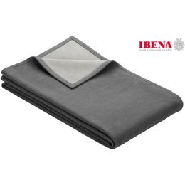 Ibena Wohndecke »Cotton Pur« in trendigen Farben anthrazit/silber Obermaterial: 100% Baumwolle B/L: 100 cm x 140 cm