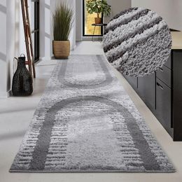 ELLE DECORATION Designteppich »Bartoux« rechteckig 18 mm Höhe Hochflor, Shaggy, Läufer, weich, Langflor, modern, Hoch Tief Effekt Hellgrau...