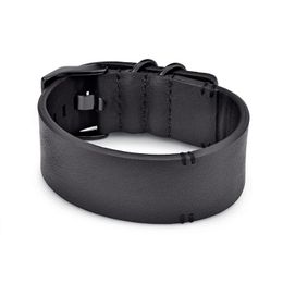 Fynch-Hatton Lederarmband &raquo;Schmuck Geschenk Armband The Wide Leather&laquo; schwarz 27 cm Modisches Fynch-Hatton Armband