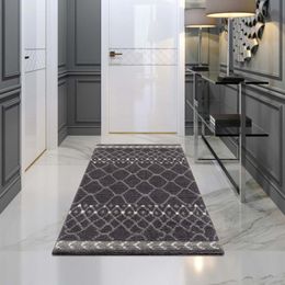 Carpet City Teppich &raquo;April 2312&laquo; rechteckig 10 mm H&ouml;he L&auml;ufer, weich durch Microfaser, Boho Ethno Look, Wohnzimmer grau Obermaterial: 100%...