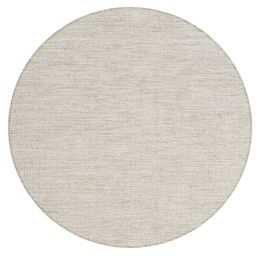 the carpet Teppich »Boho Nature Wool« rund Natur Wool Handgewebter Wollteppich skandinavischen Boho-Look Creme Beige Obermaterial: 65% Wolle, 35%...