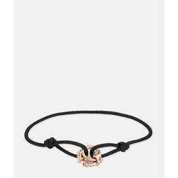 Liebeskind Berlin Armband »Schmuck Geschenk Edelstahl Textil Armkette The D-Link Mini« roségoldfarben-schwarz 21 cm Modisches Armband