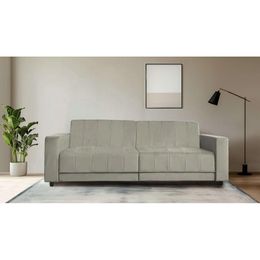 DOREL HOME 3-Sitzer »Allie II Schlafsofa 225 cm« Bett-Funktion (108/190cm), Rückenlehne 2-teilig, mit Steppung taupe