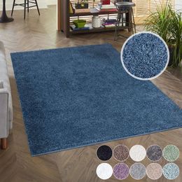 Carpet City Hochflor-Teppich »City Shaggy« rechteckig 30 mm Höhe Auch als Läufer, Langflor, Uni, Shaggy, flauschig-weich blau Obermaterial: 100%...
