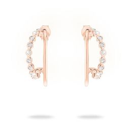 Tamaris Paar Creolen »Schmuck Geschenk Silber 925 Ohrringe Tiny Glimmer« mit Zirkonia (synth.) roségoldfarben-kristallweiß + kristallweiß Elegante...