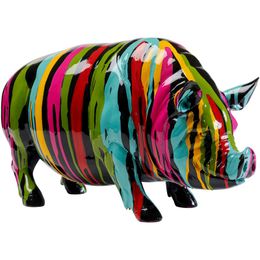 KARE DESIGN Dekofigur »Deko Figur Pig Holi 22cm« mehrfarbig