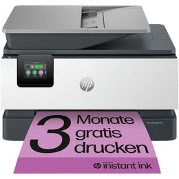 HP Multifunktionsdrucker »OfficeJet Pro 9120e« 3 Monate gratis Drucken mit Instant Ink inklusive weiß/grau Mit HP+ 3 Probemonate HP Instant Ink...