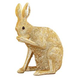 AM Design Dekofigur &raquo;Osterdeko "Hase"&laquo; aus goldfarbenem Polyresin goldfarben