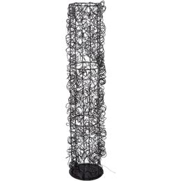 CREATIV LIGHT Dekoobjekt &raquo;Metalldraht-Tower&laquo; Zylinder aus Draht, mit Timerfunktion, USB Kabel schwarz