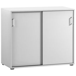 Welltime Aktenschrank &raquo;Baku&laquo; 100x63 cm, Schiebet&uuml;ren, Made in Germany wei&szlig; FSC -zertifizierter Holzwerkstoff