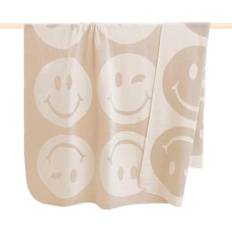 Pad Wolldecke »Smiley« Made in Europe sand Obermaterial: 65% Baumwolle, 35% Polyacryl B/L: 150 cm x 200 cm