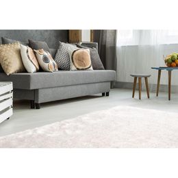 Kayoom Hochflor-Teppich &raquo;Diamond 700&laquo; rechteckig 45 mm H&ouml;he weiche Microfaser, Langflor, Shaggy, Melange, Wohnzimmer rosa Kunstfaser
