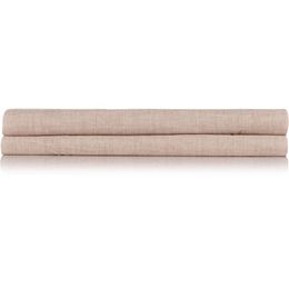 ZO HOME Spannbettlaken &raquo;Lino&laquo; Laken aus 100% Baumwolle, Linen-look Print, Betttuch ab 90x200 Renforc&eacute;, Obermaterial: 100% Baumwolle