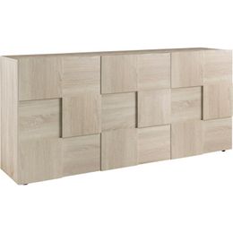 Inosign Sideboard »Dama Breite 181, Kommode 3 Türen, Anrichte« Front in 3D-Optik, viel Stauraum, verschiedene Farben eichefarben sonoma Das...