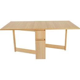 WOODMAN Esstisch &raquo;Jasper&laquo; mit einer rechteckigen Tischplatte und Auszugsfunktion, Breite 90 cm beige