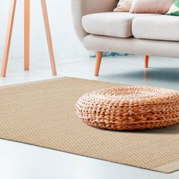 LUXOR living Wollteppich &raquo;Visby&laquo; rechteckig 8 mm H&ouml;he Handweb Teppich, Flachgewebe, handgewebt, reine Wolle beige Baumwolle, Wolle