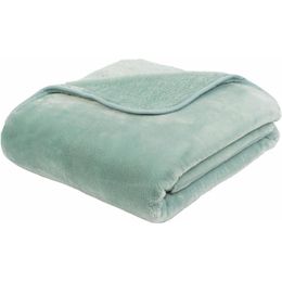 Gözze GÖZZE Wohndecke »Premium Cashmere Feeling« mit premium Cashmere Feeling, Kuscheldecke hellmint Obermaterial: 100% Polyester B/L: 130 cm x 170 cm