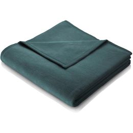 Biederlack Wohndecke »Unicolour« in vielen Farben, Kuscheldecke smaragd Obermaterial: 58% Baumwolle, 35% Polyacryl, 7% Polyester B/L: 150 cm x 200 cm