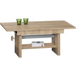 Stolkom Couchtisch »Event höhenverstellbar, ausziehbar, BxHxT 110-150x48-63x65 cm« Höhenverstellbar mit Liftmechanik und ausziehbar in 3...
