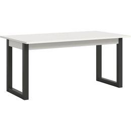 Inosign Esstisch »Rail, ausziehbar 150 -190 cm, inklusive 40 cm Einlegeplatte« Kufengestell, Küchentisch, Esszimmer, Küche Grau / Weiß + Grau + Weiß 0