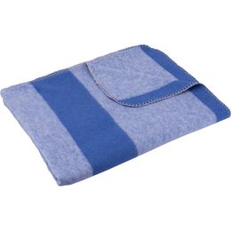 SETEX Wohndecke »Kuscheldecke« mit Streifen, Kuscheldecke hellblau/blau Obermaterial: 84% Baumwolle, 16% Polyester B/L: 150 cm x 200 cm