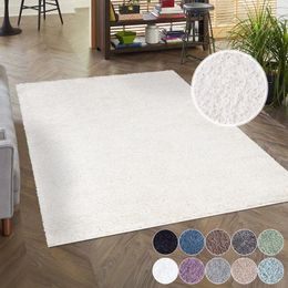 Carpet City Hochflor-Teppich &raquo;City Shaggy&laquo; rechteckig 30 mm H&ouml;he Auch als L&auml;ufer, Langflor, Uni, Shaggy, flauschig-weich creme Obermaterial: 100%...