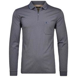 Ragman Poloshirt Blau-Grau-719 L L Reissverschluss