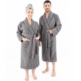 HAMMETEX Bademantel »Bademantel 100% Baumwolle Unisex, 400 GSM, Weich & Saugfähig« Packung, ideal für Sauna & Spa, Hotelbademantel, Morgenmantel...