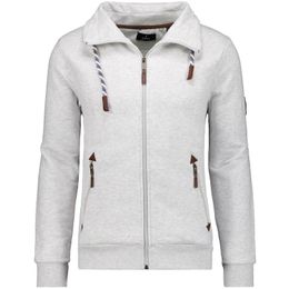 Ragman Sweatjacke Grau-Melange 4XL5860 4XL5860 Modischer Kragen