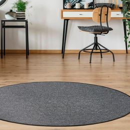 ANDIAMO Teppich &raquo;Luton, Made in Germany&laquo; rund 5 mm H&ouml;he melierte Optik, ideal im Wohnzimmer & Schlafzimmer grau Kunstfaser