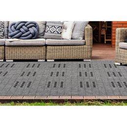 Calo-deluxe Teppich »Perugia 1050« rechteckig 7 mm Höhe In- und Outdoor geeignet, Wohnzimmer silberfarben Obermaterial: 100% Polypropylen B : 80 cm...