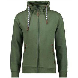 Ragman Sweatjacke Dunkelgr&uuml;n-393 XL5254 XL5254 Hoher Kragen