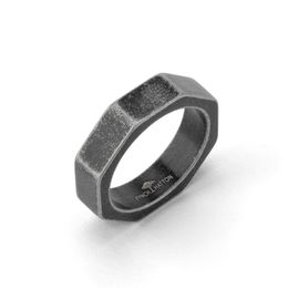 Fynch-Hatton Fingerring »Schmuck Geschenk Edelstahl Ring The Classic« antikfarben 60 Modischer achteckiger Ring