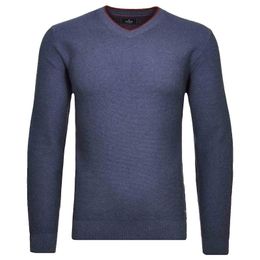 Ragman Rundhalspullover Blau-Melange-782 48 48 Strickpullover