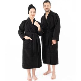 HAMMETEX Bademantel »Bademantel 100% Baumwolle Unisex, 400 GSM, Weich & Saugfähig« Packung, ideal für Sauna & Spa, Hotelbademantel, Morgenmantel...