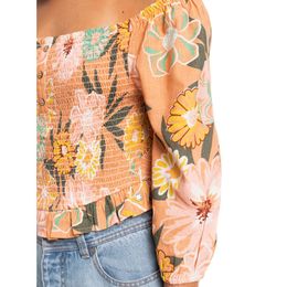 Roxy Longsleeve »Like The Sun Again« Toasted Nut Bloom Boogie XS XS Material: Mittelschwerer Slub-Stoff aus...