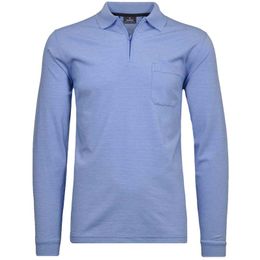 Ragman Poloshirt Blau-718 M M Baumwollmischung
