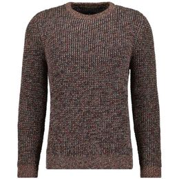 Ragman Rundhalspullover Grün-beige-132 58 58 Tweed Strickpullover