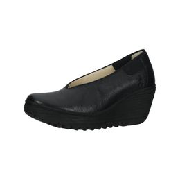 Fly London Keilpumps »Pumps Leder« Schwarz 36 36 Absatzhöhe: 6,5 cm