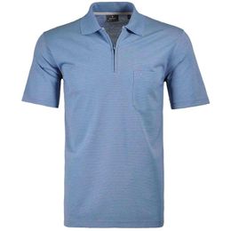 Ragman Poloshirt Mittelblau-780 3XL 3XL Poloshirt mit Reissverschluss