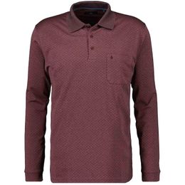 Ragman Poloshirt Bordeauxrot XL XL Jacquard-Poloshirt