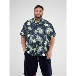 Lerros Kurzarmhemd »Herrenhemd in Übergrößen, Hawaiian-Style« CLASSIC NAVY 3XL - extraweit extraweit 3XL Florales Hemden-Design