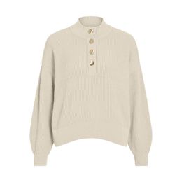 Vila Damen Stehkragenpullover &raquo;VICHING CREW NECK L/S KNIT TOP - NOOS&laquo; beige XS